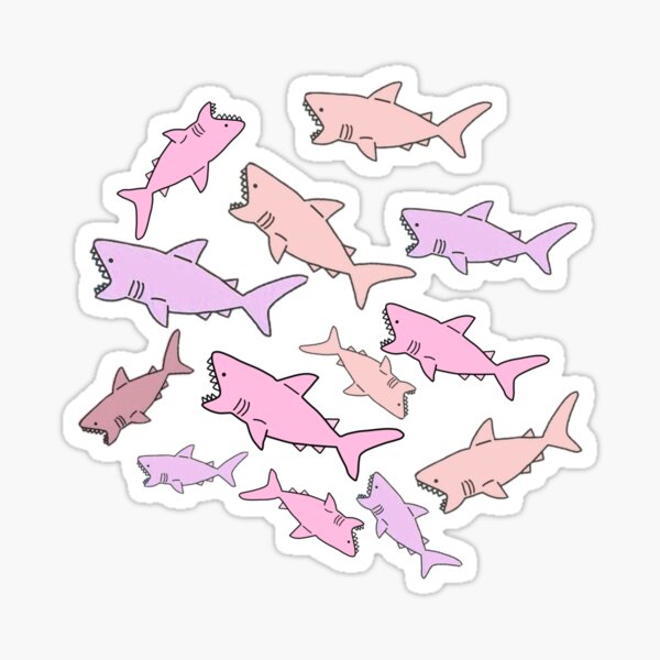 "sharky" Sticker for Sale by bellaafregoso | Redbubble