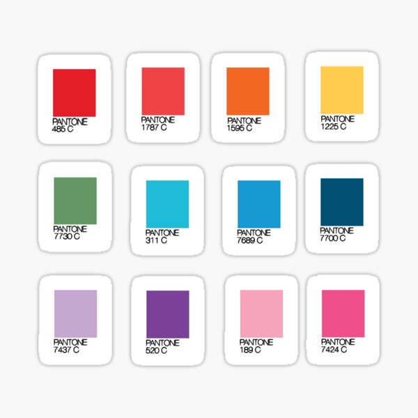 "pantone rainbow color" Sticker by abby735 | Redbubble