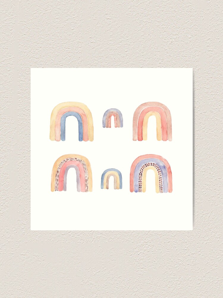"boho rainbow sticker pack" Art Print for Sale by sarahbentonn | Redbubble