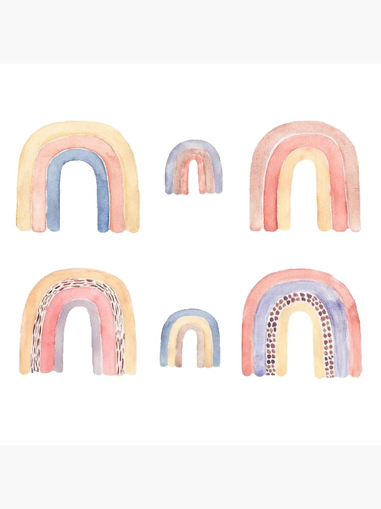 "boho rainbow sticker pack" Art Print for Sale by sarahbentonn | Redbubble
