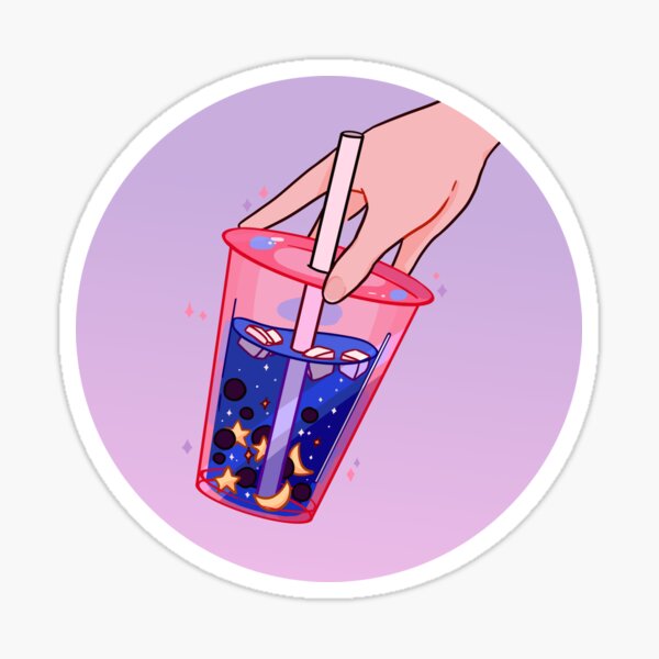 "space boba tea" Sticker by linyue | Redbubble
