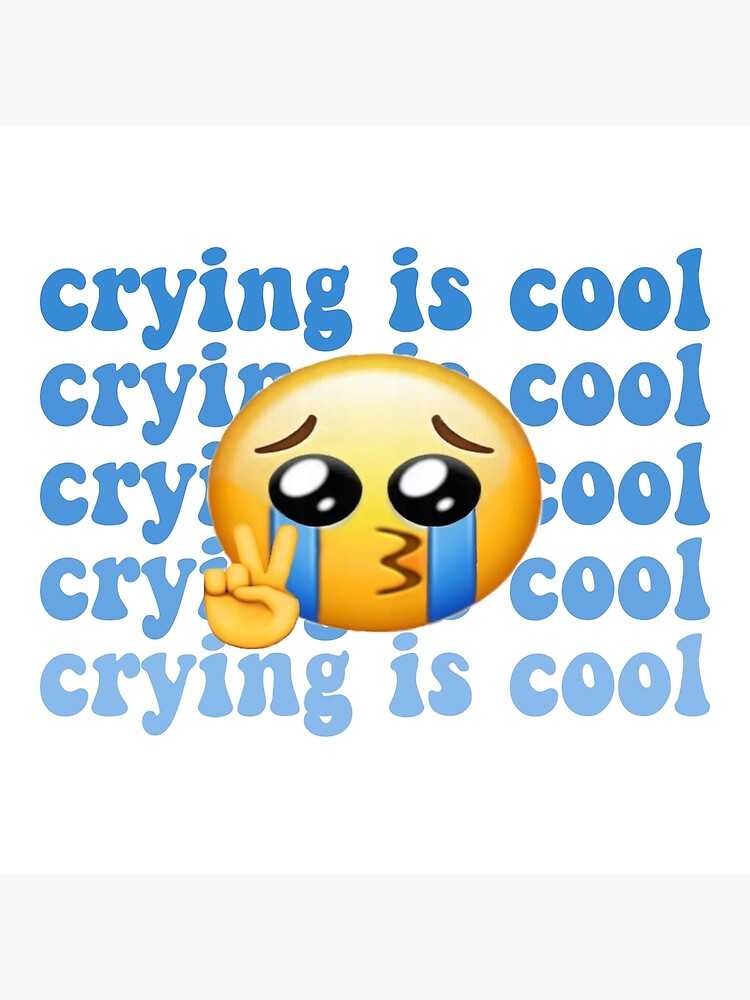"Crying is Cool Emoji " Photographic Print for Sale by eross15 | Redbubble