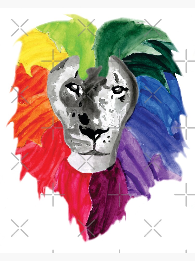 "Color Wheel Lion" Sticker by NickWall | Redbubble