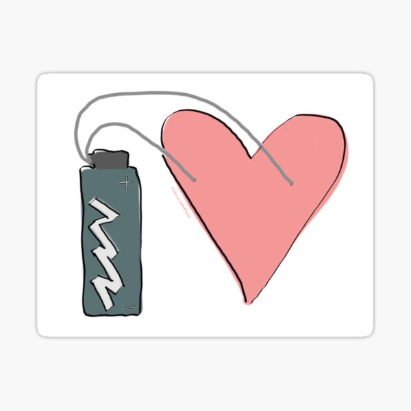 "Pacemaker heart" Sticker for Sale by HaJBella | Redbubble