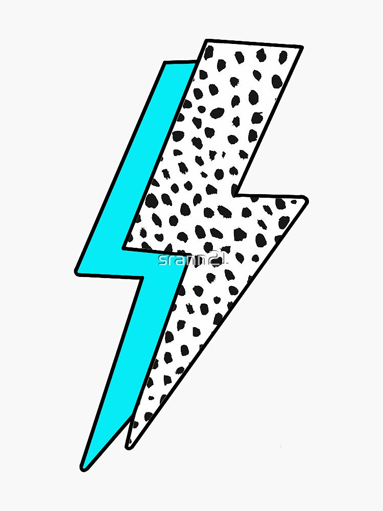 "Blue Lightning " Sticker for Sale by srann21 | Redbubble