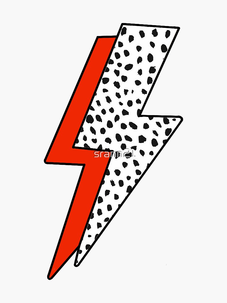 "Red Lightning" Sticker by srann21 | Redbubble