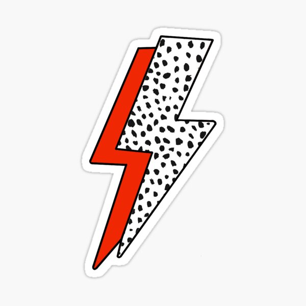 "Red Lightning" Sticker by srann21 | Redbubble