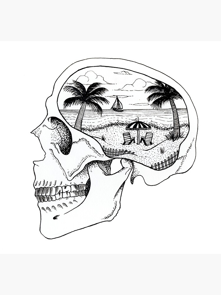 "Beach Brain" Poster by BeachBabeArt | Redbubble