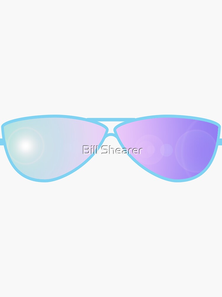 "Cute Blue Summer Sunglasses Sticker" Sticker for Sale by mrheatmiser ...