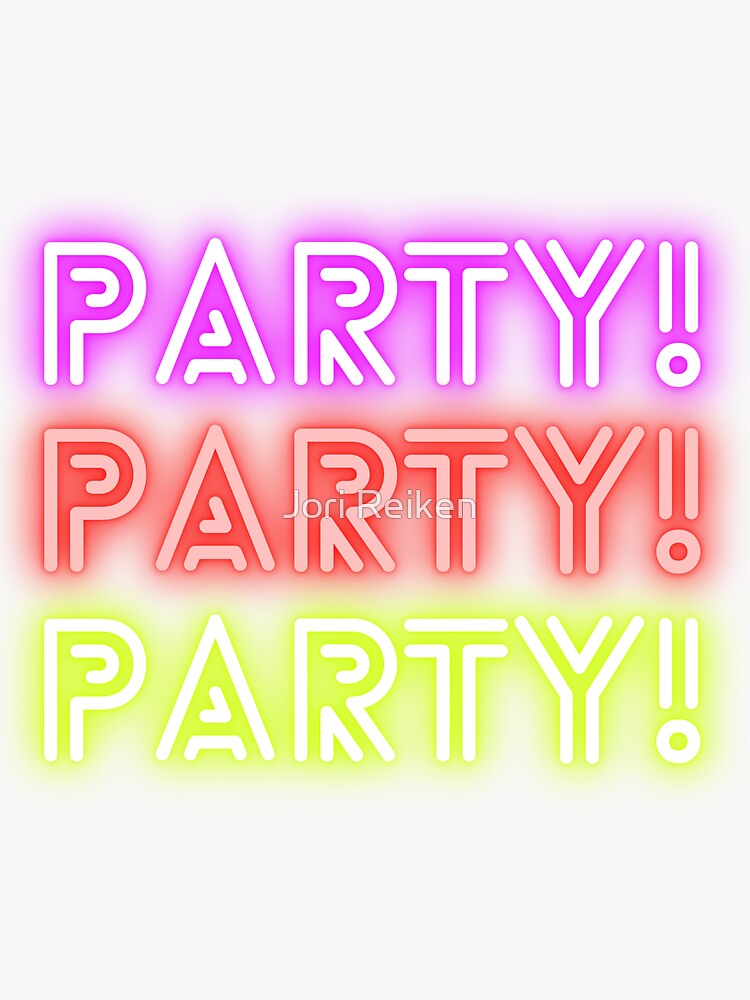 "Party Time" Sticker for Sale by jreiken | Redbubble