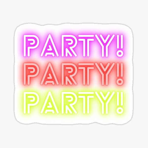 "Party Time" Sticker for Sale by jreiken | Redbubble