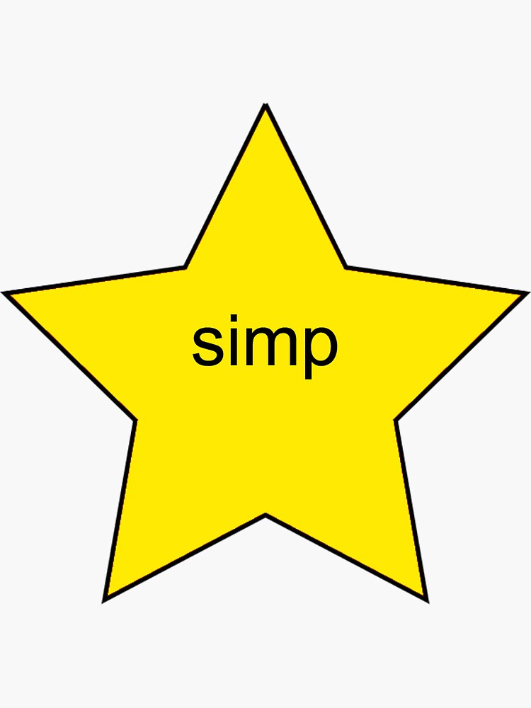 "Proud Simp" Sticker for Sale by boejogun | Redbubble