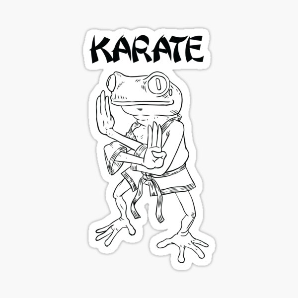 "karate frog" Sticker for Sale by GustoPrints | Redbubble