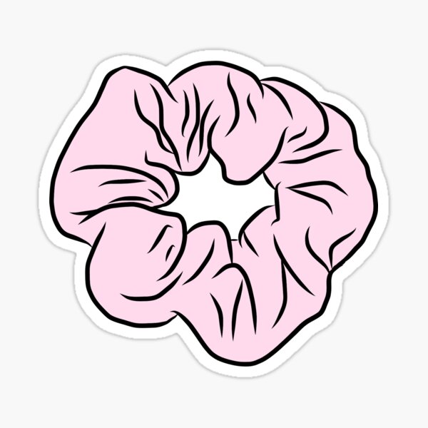 "Aesthetic VSCO Baby Pink Scrunchie" Sticker by nataliaapavlovv | Redbubble