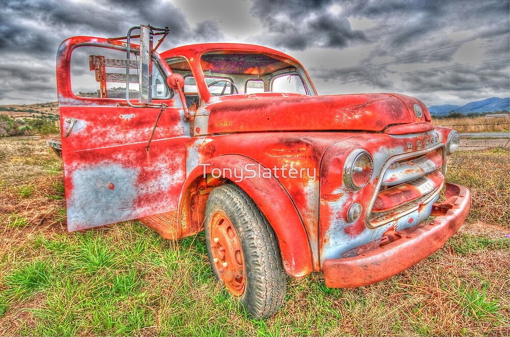 "Rusty Dodge Pickup Truck" by TonySlattery | Redbubble