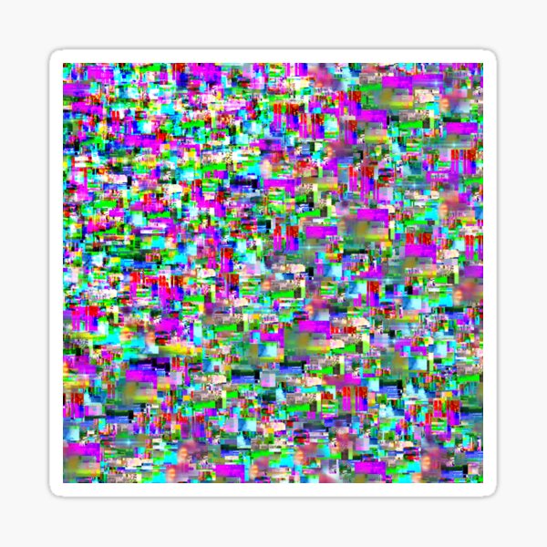 "scrambled color design " Sticker by sydek22 | Redbubble