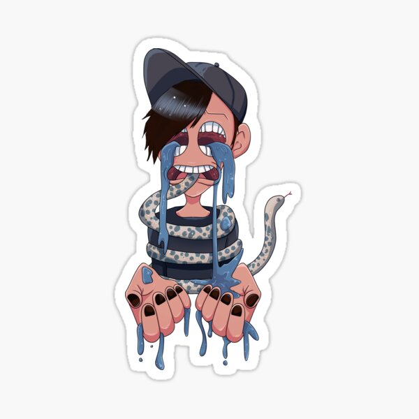 "Rav the Rapper" Sticker for Sale by Piranhacube | Redbubble