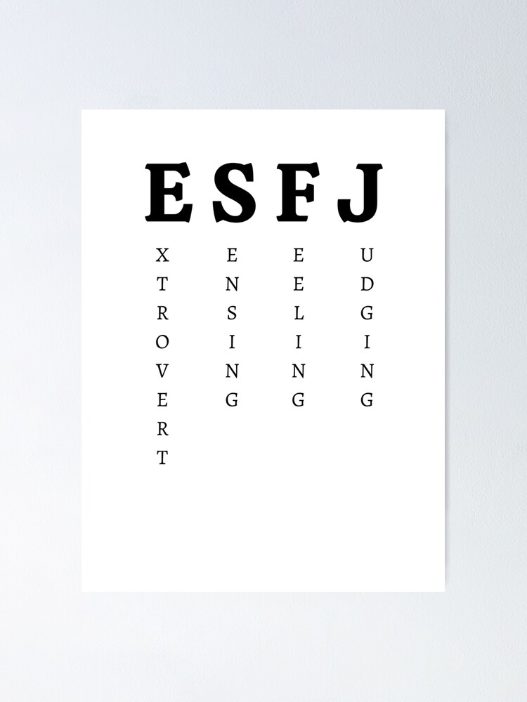 "ESFJ Personality Type" Poster for Sale by AllisonNpod | Redbubble