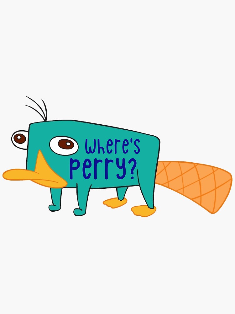 "Where's Perry?" Sticker for Sale by danielasdesigns | Redbubble