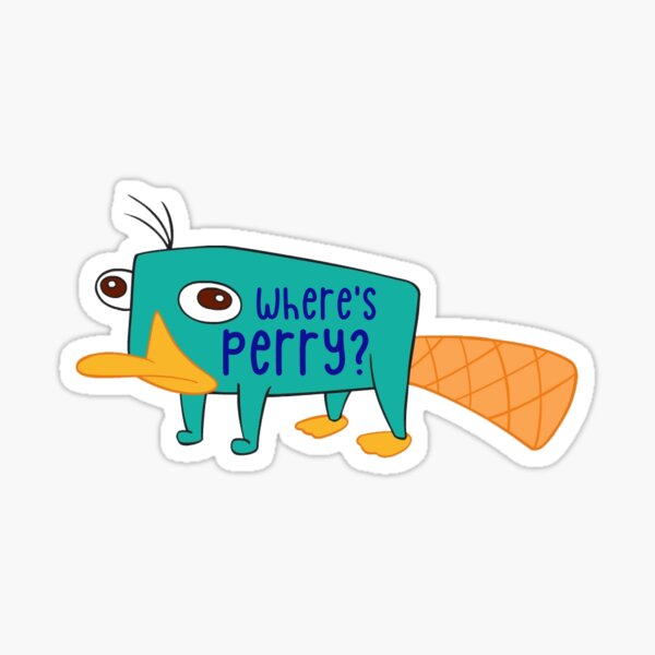 "Where's Perry?" Sticker for Sale by danielasdesigns | Redbubble
