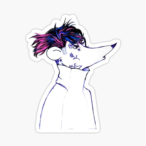 "rat lil peep" Sticker by iceang | Redbubble