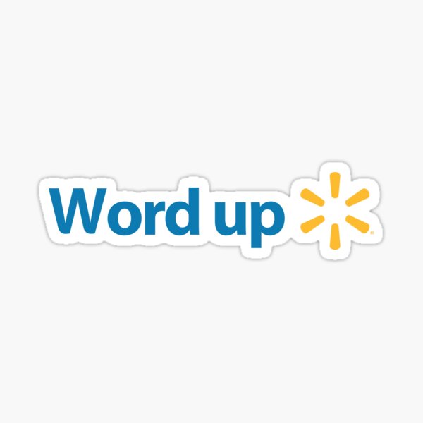 "Word Up Store Logo Parody " Sticker for Sale by YabYumShop | Redbubble