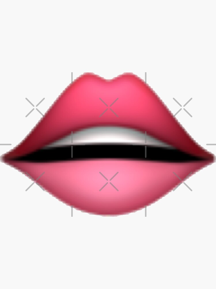 "Lips emoji" Sticker by Lucygabriela | Redbubble