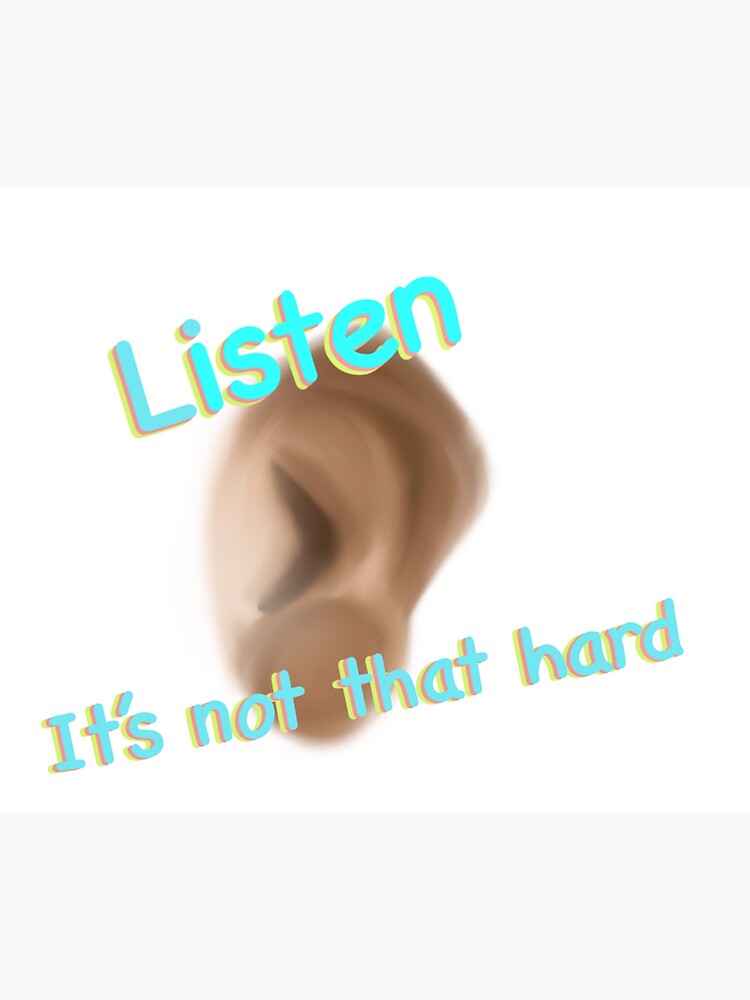 "Listening Ears " Sticker for Sale by lukasd | Redbubble
