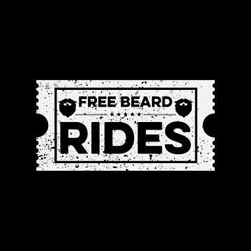 "FREE BEARD RIDES" Essential T-Shirt for Sale by NAILED-IT-LTD | Redbubble