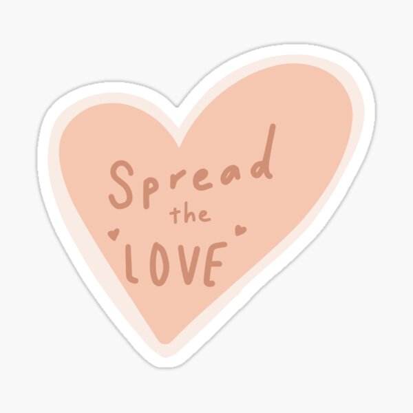 "spread the love heart" Sticker by kkram7 | Redbubble