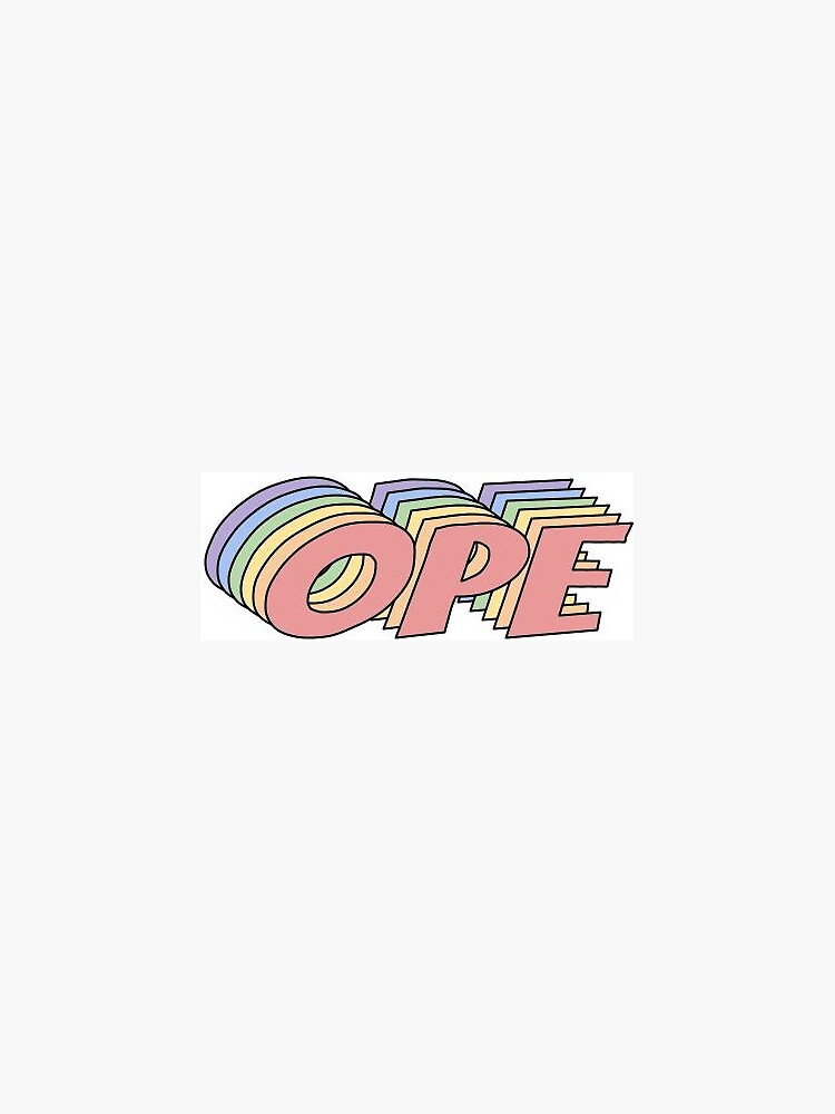 "OPE Sticker" Sticker for Sale by NWilson2018 | Redbubble