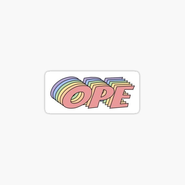 "OPE Sticker" Sticker for Sale by NWilson2018 | Redbubble