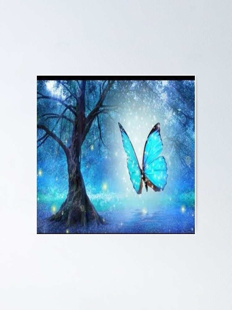 "Amazing blue butterfly.!" Poster by Vasavi999 | Redbubble