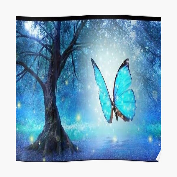 "Amazing blue butterfly.!" Poster by Vasavi999 | Redbubble