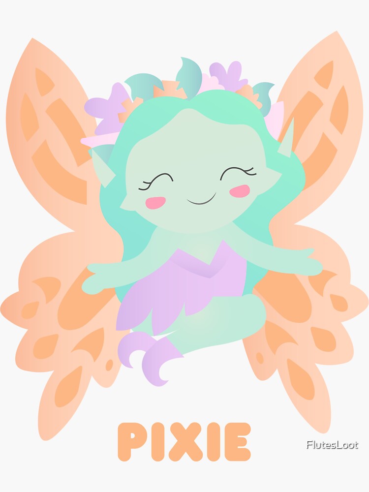 "Kawaii Pixie Monster" Sticker for Sale by FlutesLoot | Redbubble