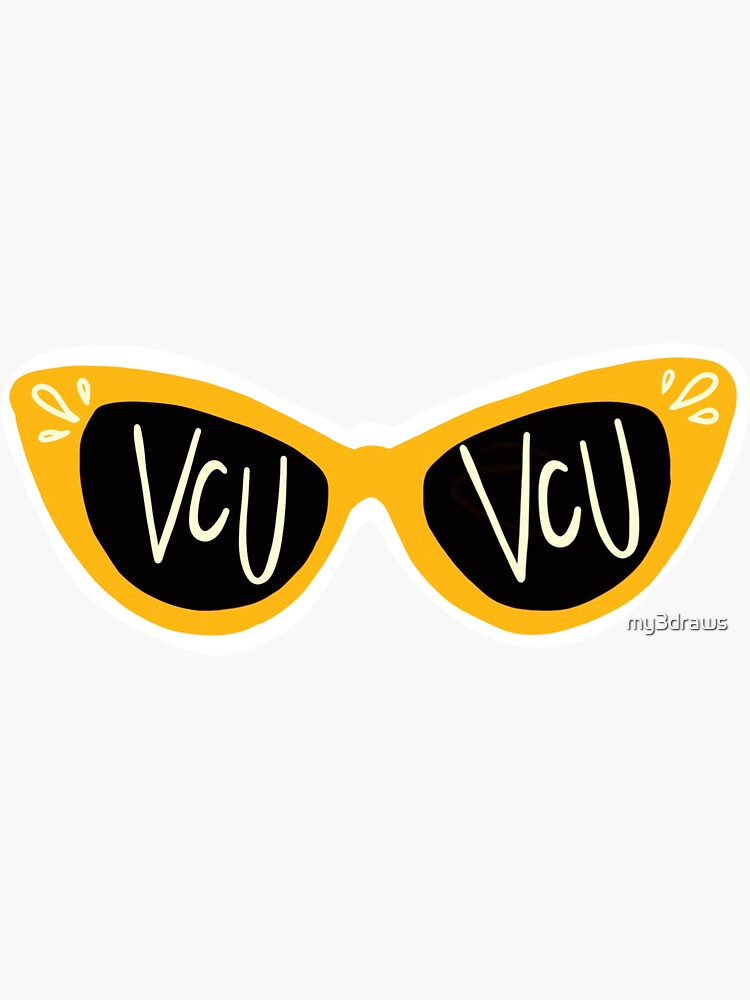 "VCU sunglasses sticker" Sticker by my3draws | Redbubble