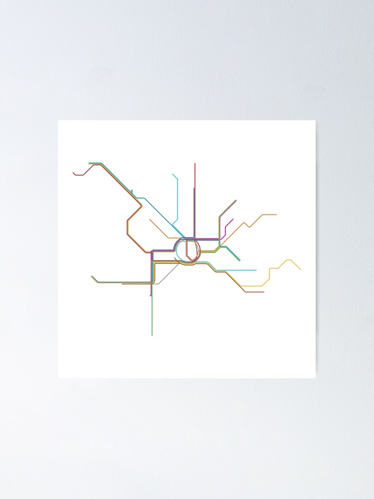 "Brno Tram Map" Poster for Sale by in-transit | Redbubble