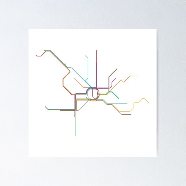 "Brno Tram Map" Poster for Sale by in-transit | Redbubble