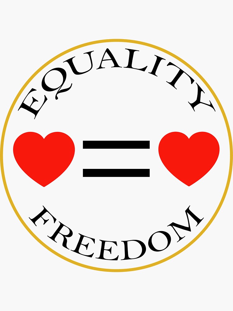 "Equality Symbol" Sticker by ResolveDesigns | Redbubble