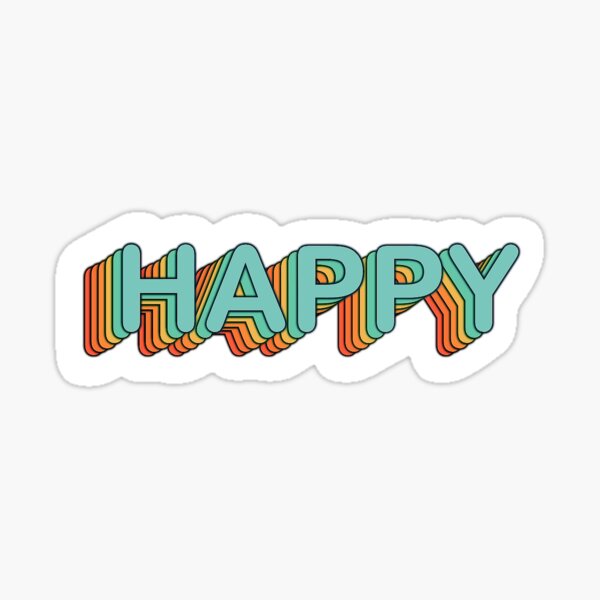 "Happy" Sticker by Annabelstickers | Redbubble