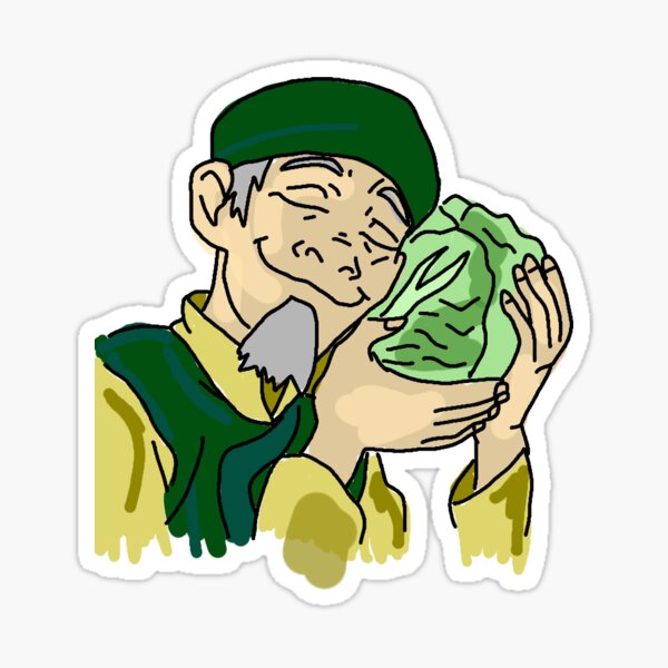 Card Making & Stationery Illustrated Waterproof Stickers Cabbage Man ...