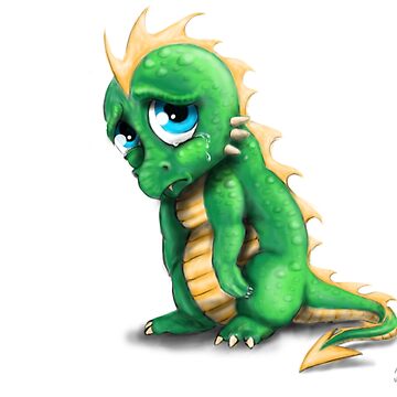 "Sad Baby Dragon" Journal for Sale by DevineArt | Redbubble