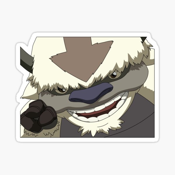 "angry appa from avatar" Sticker by gwynethc | Redbubble