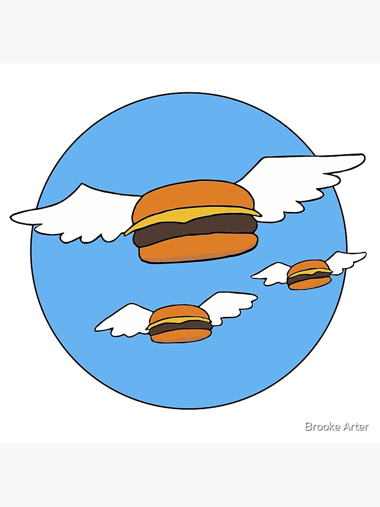 "Flying burgers" Art Print for Sale by Baarter | Redbubble