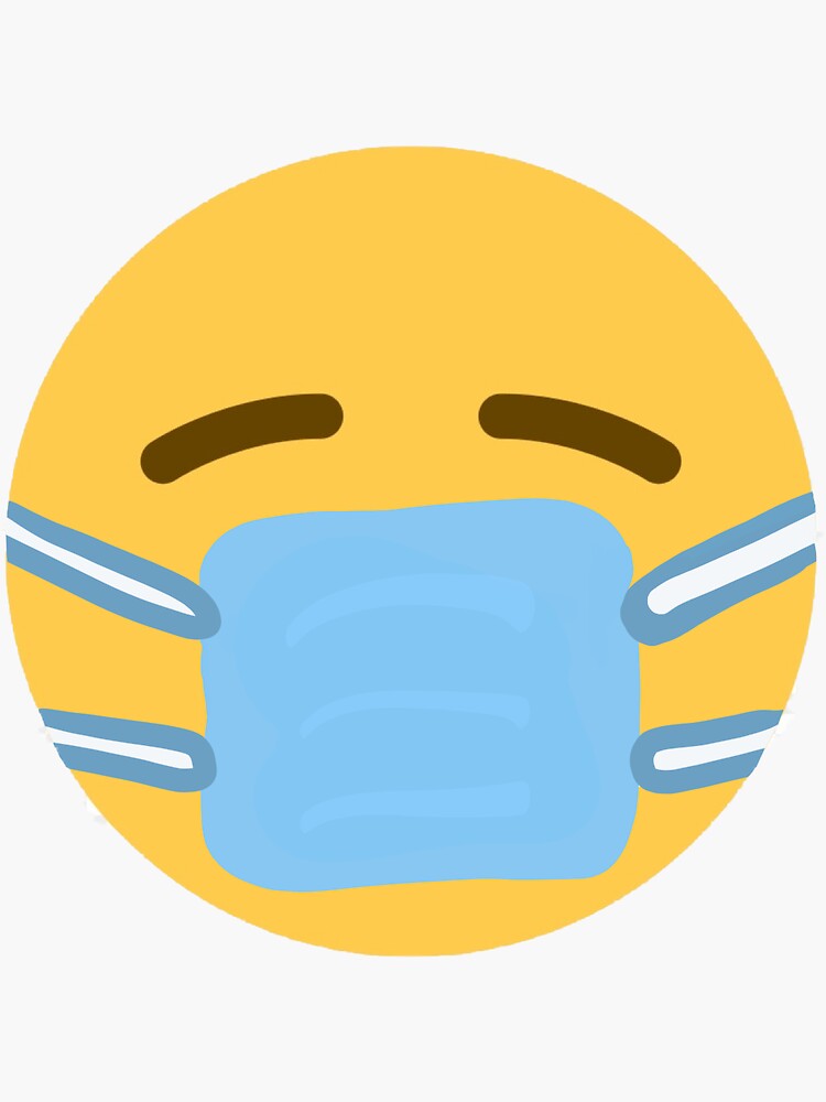 "face mask emoji" Sticker for Sale by candyco1 | Redbubble