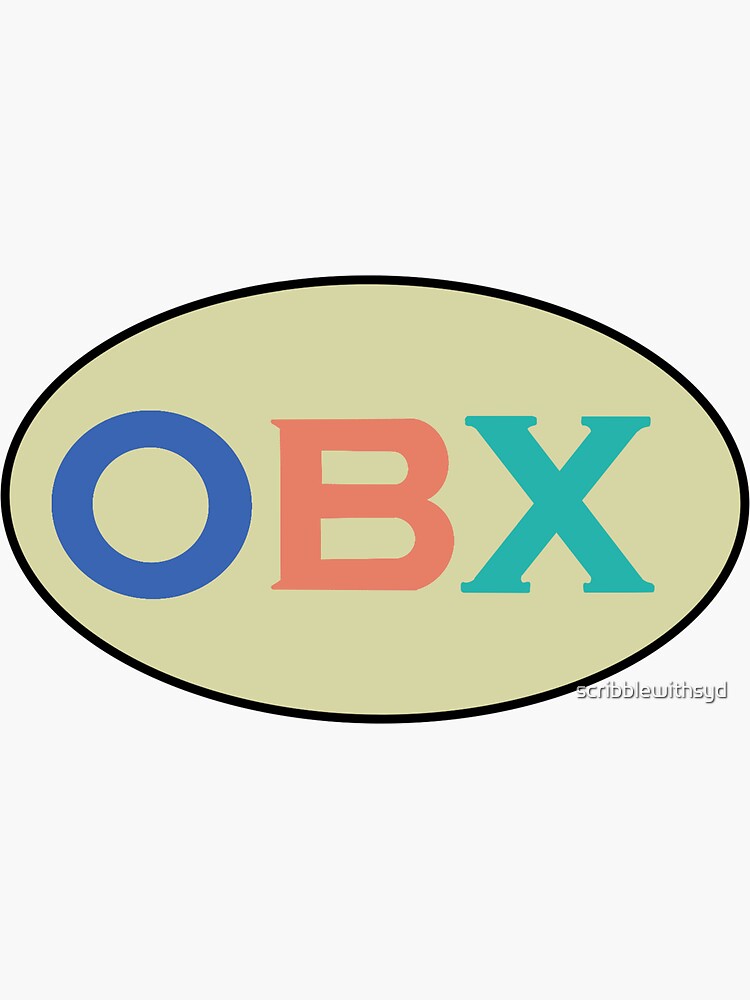 "OBX Bumper Sticker Inspired" Sticker for Sale by scribblewithsyd ...