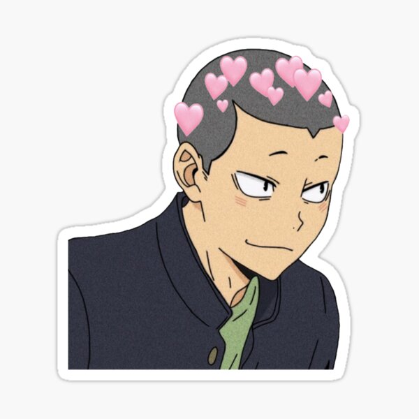 "aesthetic and cute tanaka - haikyuu" Sticker by mykyaa | Redbubble