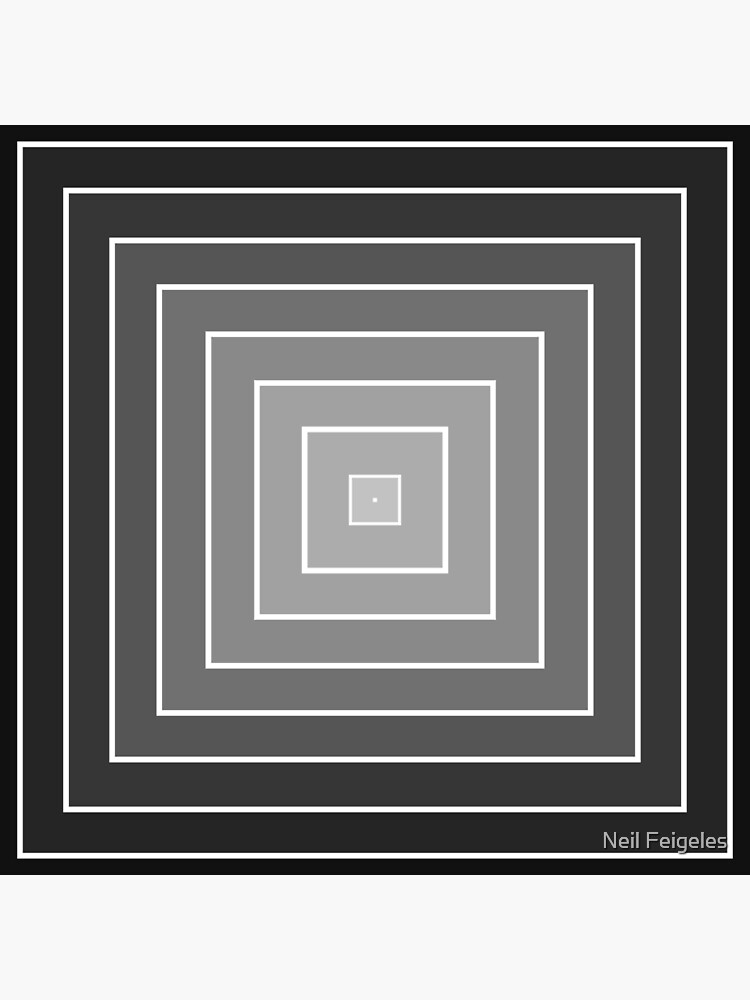 "Square Bullseye Pattern no.2 White Line with Grey Gradation v2 ...