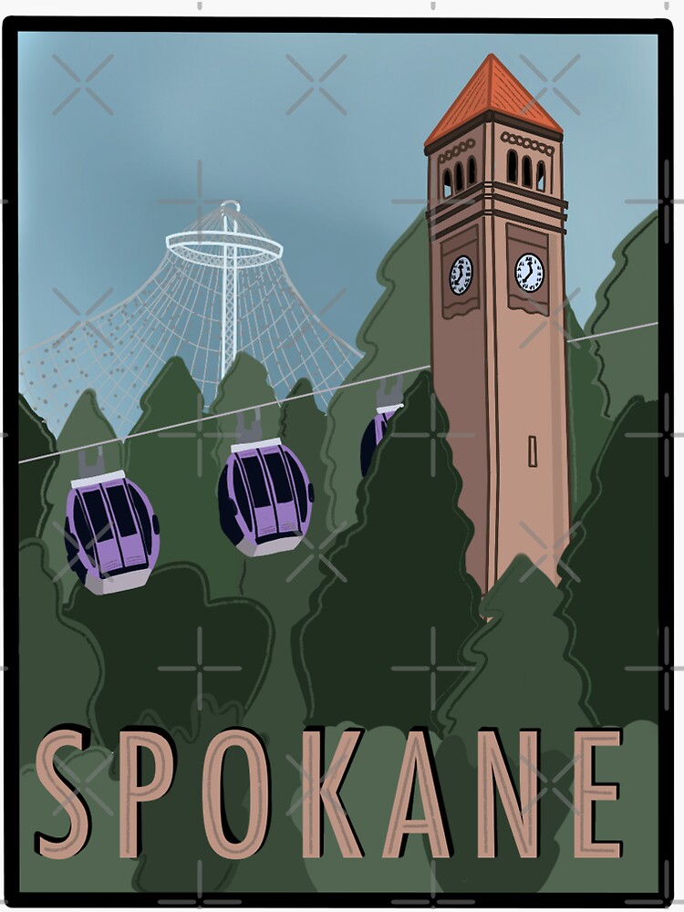 "Spokane, WA" Sticker for Sale by brenna-renee | Redbubble