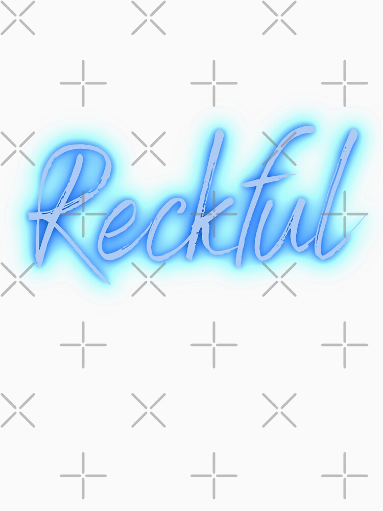 "Reckful Glow Blue Text Design" T-shirt for Sale by Gramsta | Redbubble ...